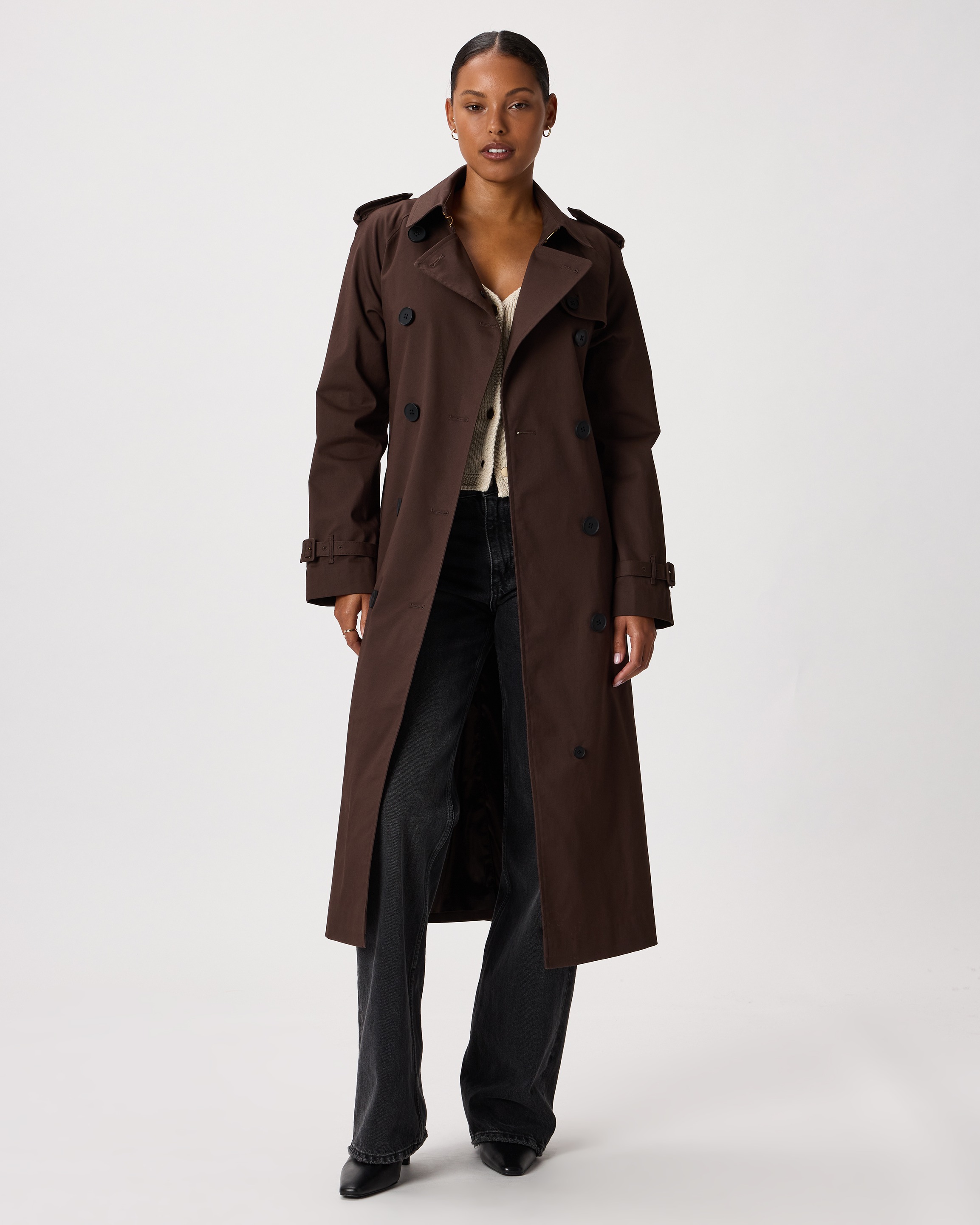 QUINCE Comfort Stretch Long Trench Coat